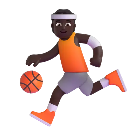 ⛹🏿 - Person Bouncing Ball: Dark Skin Tone Emoji meaning, copy and paste ...
