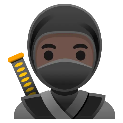 🥷🏿 - Ninja: Dark Skin Tone Emoji meaning, copy and paste emoticon ...