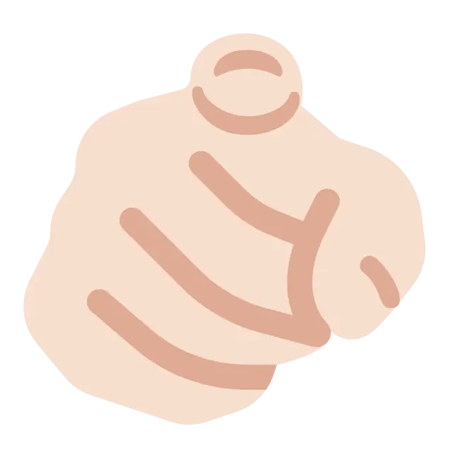 🫵🏻 - Index Pointing At The Viewer: Light Skin Tone Emoji meaning, copy ...
