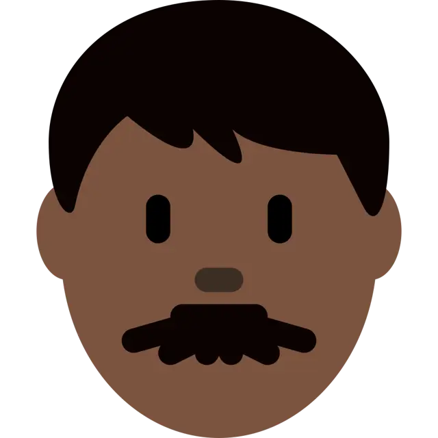 👨🏿 - Man: Dark Skin Tone Emoji meaning, copy and paste emoticon ...