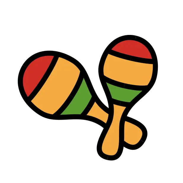 Maracas Emoji meaning, copy and paste emoticon - ( ‿ ) SYMBL