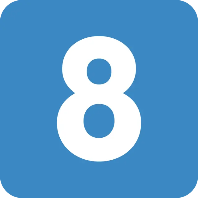 8️⃣ - Keycap: 8 Emoji meaning, copy and paste emoticon - ( ‿ ) SYMBL