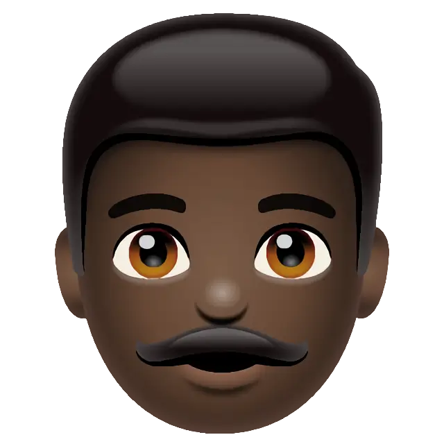 👨🏿 - Man: Dark Skin Tone Emoji meaning, copy and paste emoticon ...
