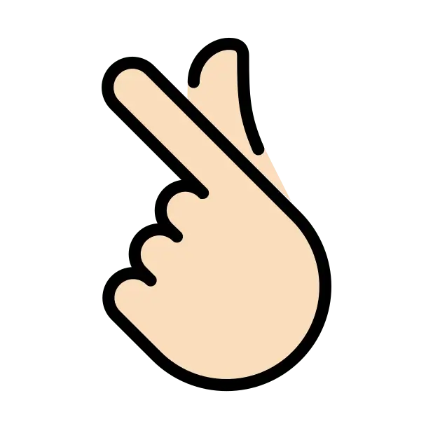 🫰🏻 - Hand With Index Finger And Thumb Crossed: Light Skin Tone Emoji ...