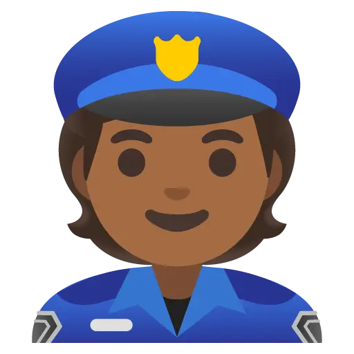 👮🏾 - Police Officer: Medium-Dark Skin Tone Emoji meaning, copy and ...