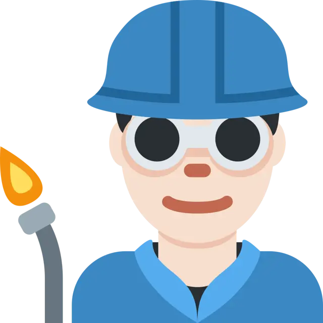 👨🏻‍🏭 - Man Factory Worker: Light Skin Tone Emoji meaning, copy and ...