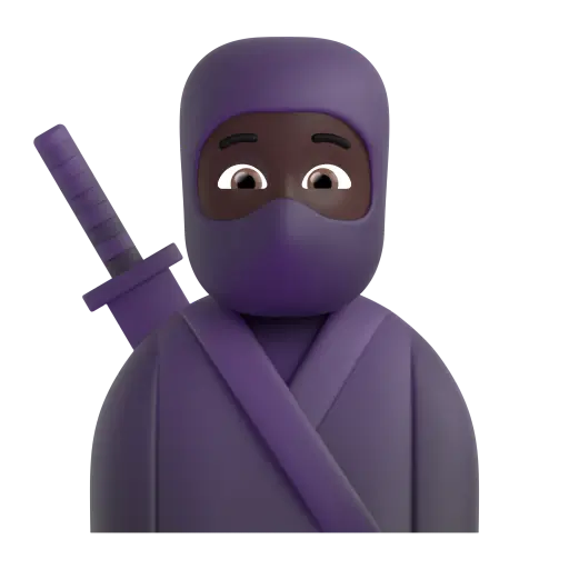 🥷🏿 - Ninja: Dark Skin Tone Emoji meaning, copy and paste emoticon ...