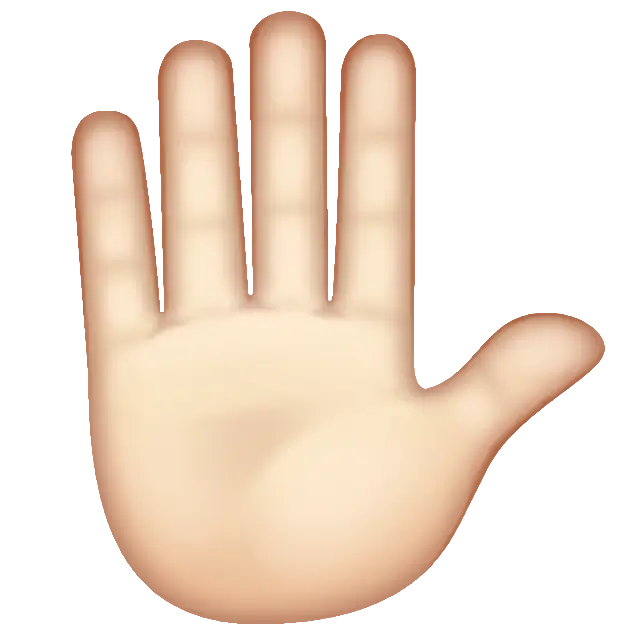🏻 - Raised Hand: Light Skin Tone Emoji meaning, copy and paste emoticon ...
