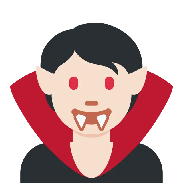 🧛🏻 - Vampire: Light Skin Tone Emoji meaning, copy and paste emoticon ...