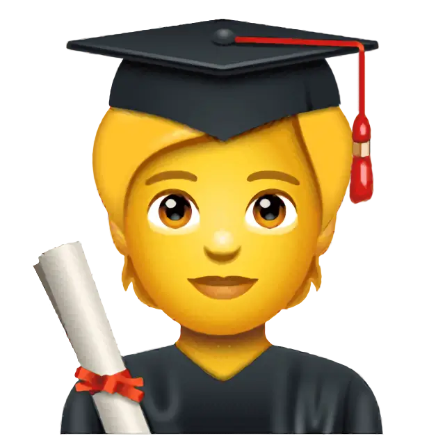 🧑‍🎓 - Student Emoji meaning, copy and paste emoticon - ( ‿ ) SYMBL
