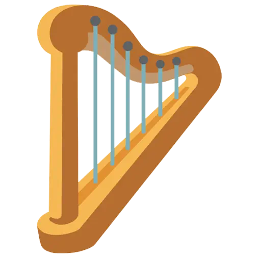 Harp Emoji meaning, copy and paste emoticon - ( ‿ ) SYMBL