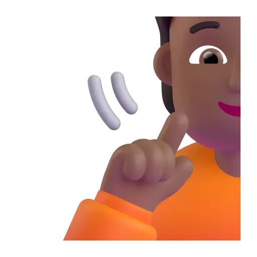 🧏🏾 - Deaf Person: Medium-Dark Skin Tone Emoji meaning, copy and paste ...