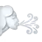 Wind weht Gesicht