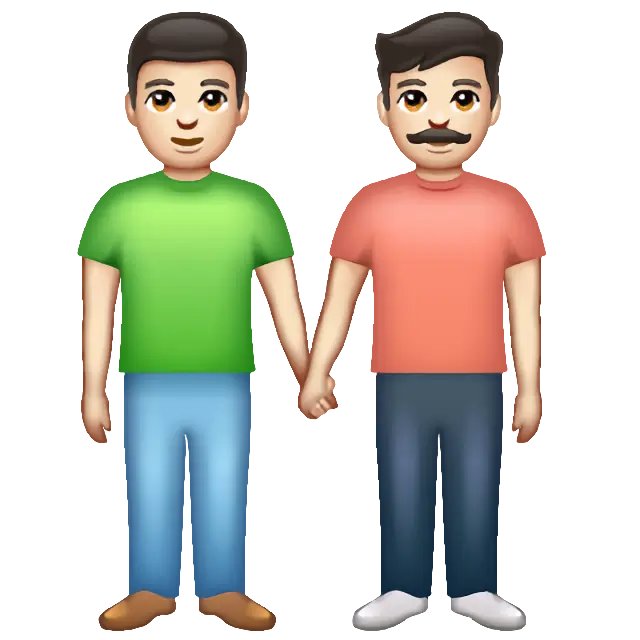 👬🏻 - Men Holding Hands: Light Skin Tone Emoji meaning, copy and paste ...