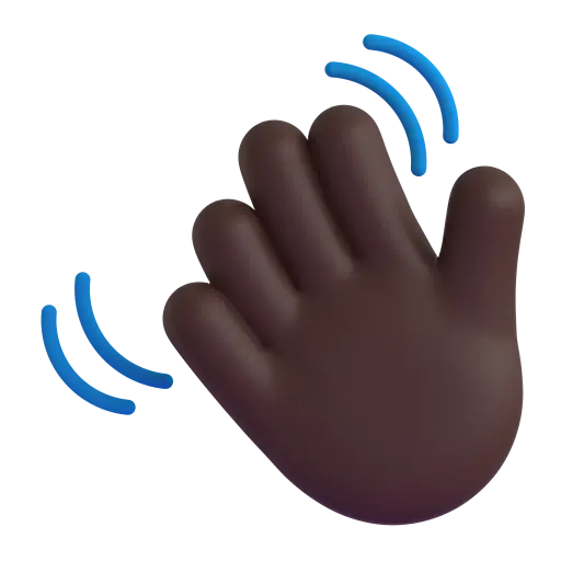 👋🏿 Waving Hand Dark Skin Tone Emoji Meaning Copy And Paste Emoticon