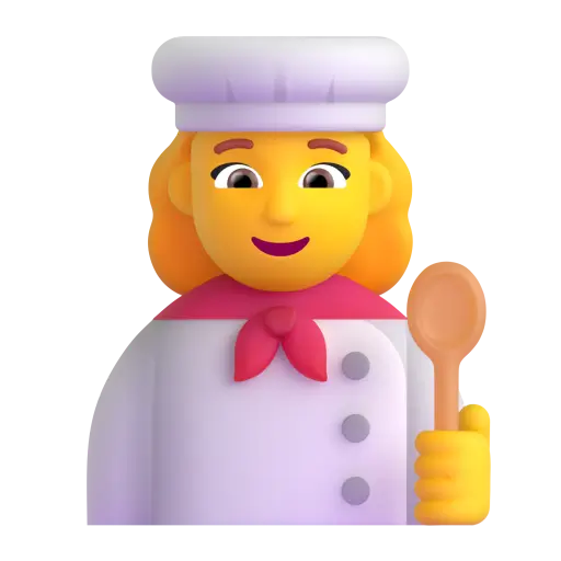 👩‍🍳 - Woman Cook Emoji meaning, copy and paste emoticon - ( ‿ ) SYMBL