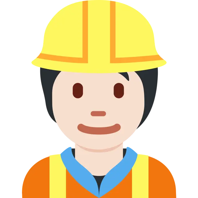 👷🏻 - Construction Worker: Light Skin Tone Emoji meaning, copy and paste ...