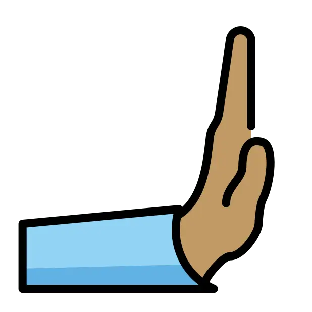 🏽 - Rightwards Pushing Hand: Medium Skin Tone Emoji meaning, copy and ...