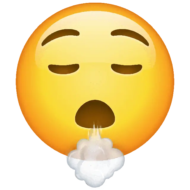 😮‍💨 - Face Exhaling Emoji meaning, copy and paste emoticon - ( ‿ ) SYMBL
