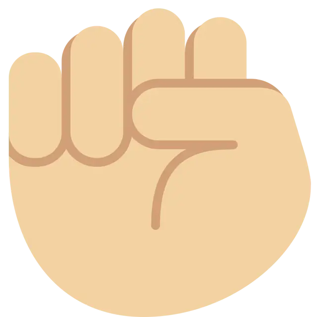 🏼 - Raised Fist: Medium-Light Skin Tone Emoji meaning, copy and paste ...