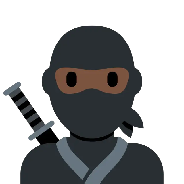 🥷🏿 - Ninja: Dark Skin Tone Emoji meaning, copy and paste emoticon ...